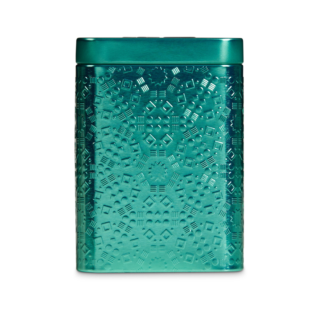 Moroccan Tealeidoscope Embossed Medium Storage Tin Teal Tea Tins ...