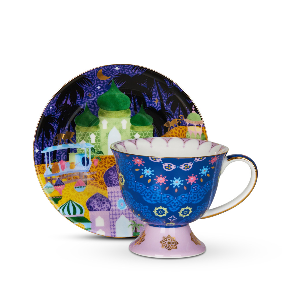 Postcards From Afar Cup & Saucer Dusk T2 EU Storefront catalogue | T2 UK