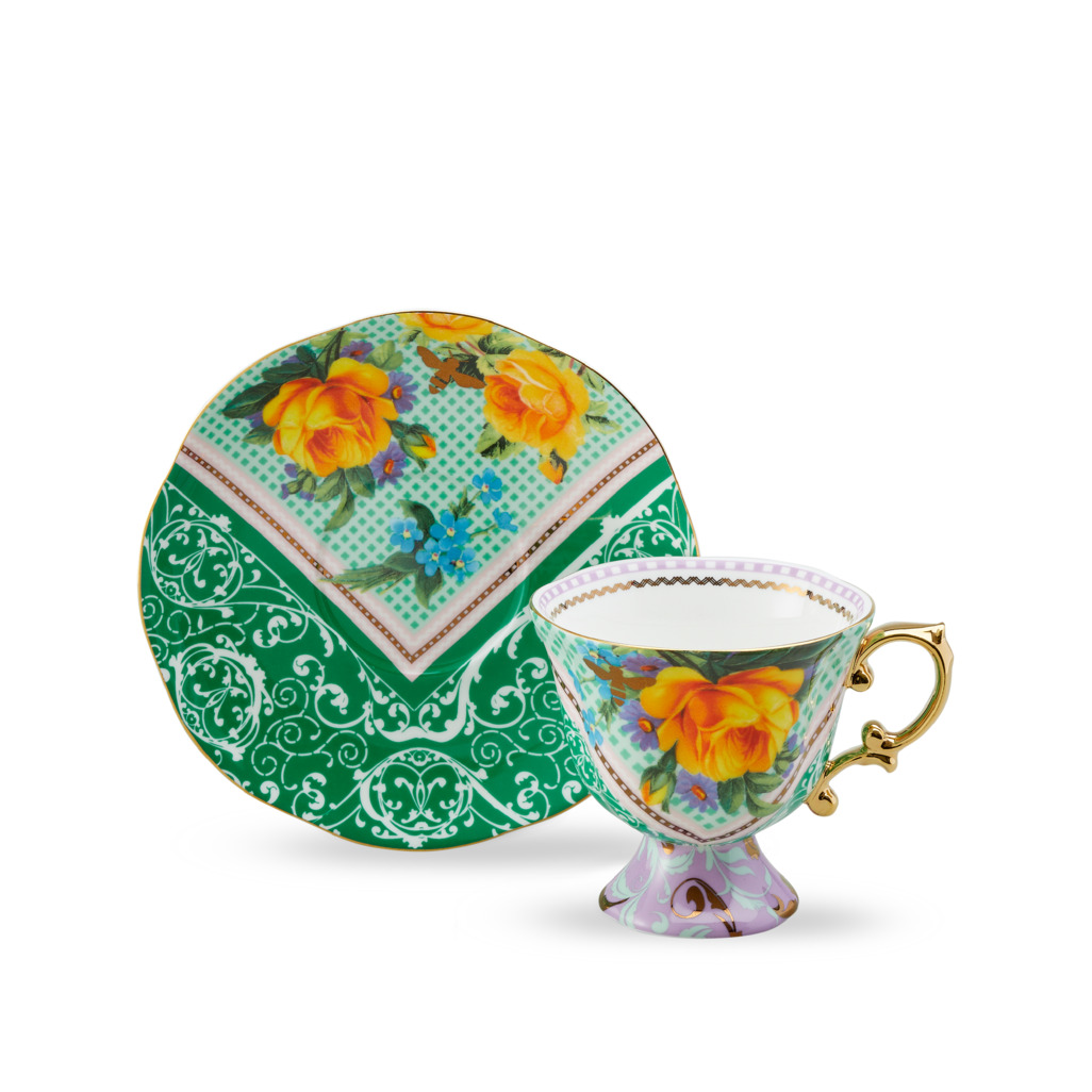 Midsummer Magic Tall Cup & Saucer Green Cup & Saucer Sets | T2 Singapore