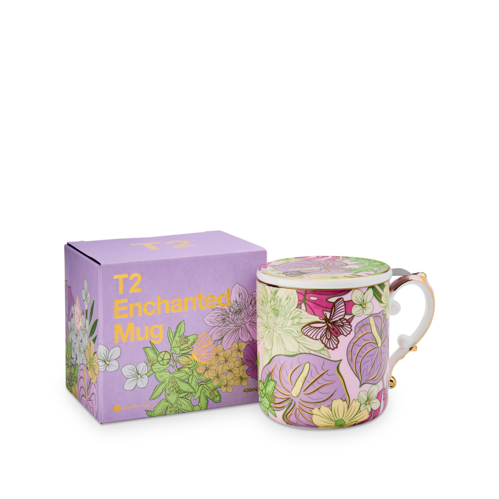 Boxed Enchanted Mug With Infuser Lilac Tea Mugs with Infusers | T2 Pakistan