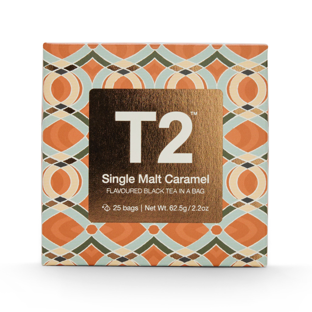 Single Malt Caramel Tea Bag Cube 25 pack Black Tea | T2 Tea AU
