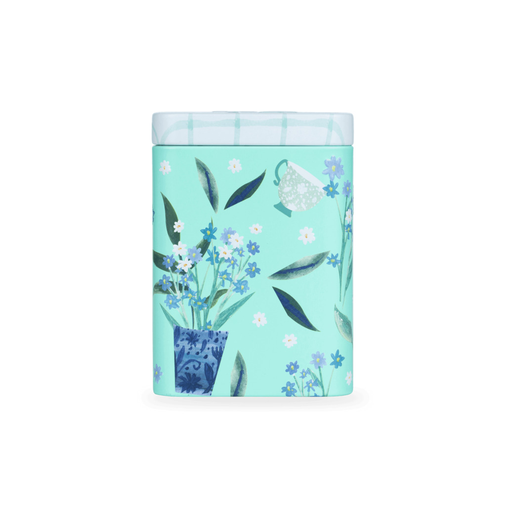 Cakes & Flowers Medium Storage Tin Aqua Tea Tins & Storage | T2 Australia